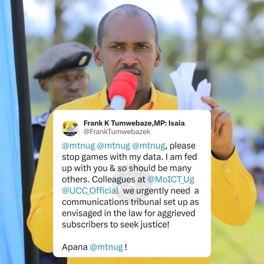 Ugandan MP Frank Tumwebaze Accuses MTN Uganda of Data Mismanagement ...